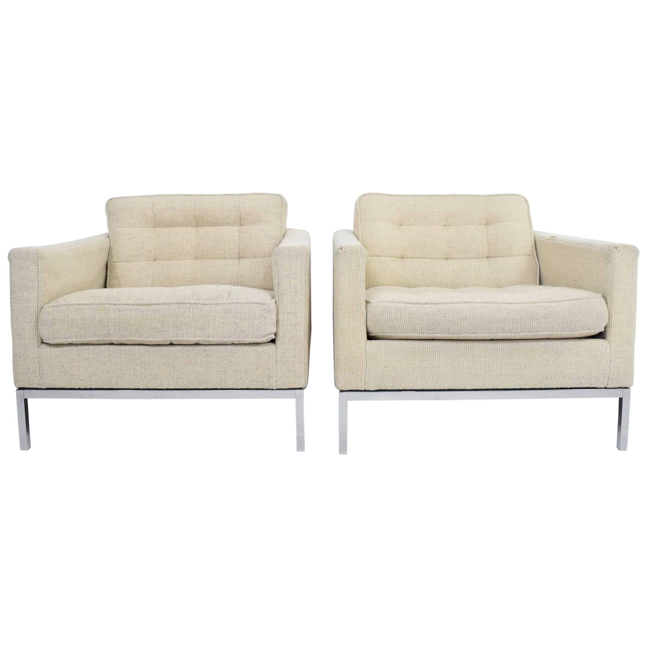 Pair of Florence Knoll Lounge Chairs at 1stDibs