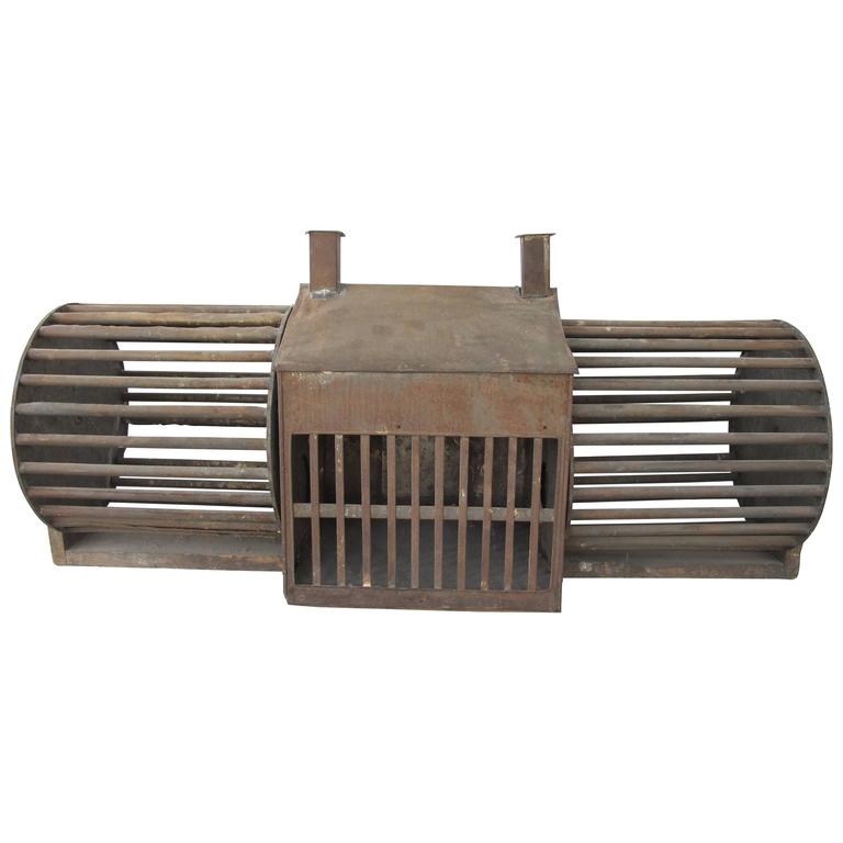 Sculptural Tin Squirrel House with Double Wheels For Sale at 1stDibs