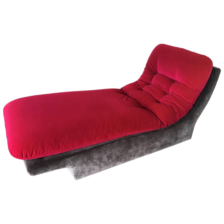 Modern Modular group for Preview Chaise Lounge Pink and Grey Velvet at ...