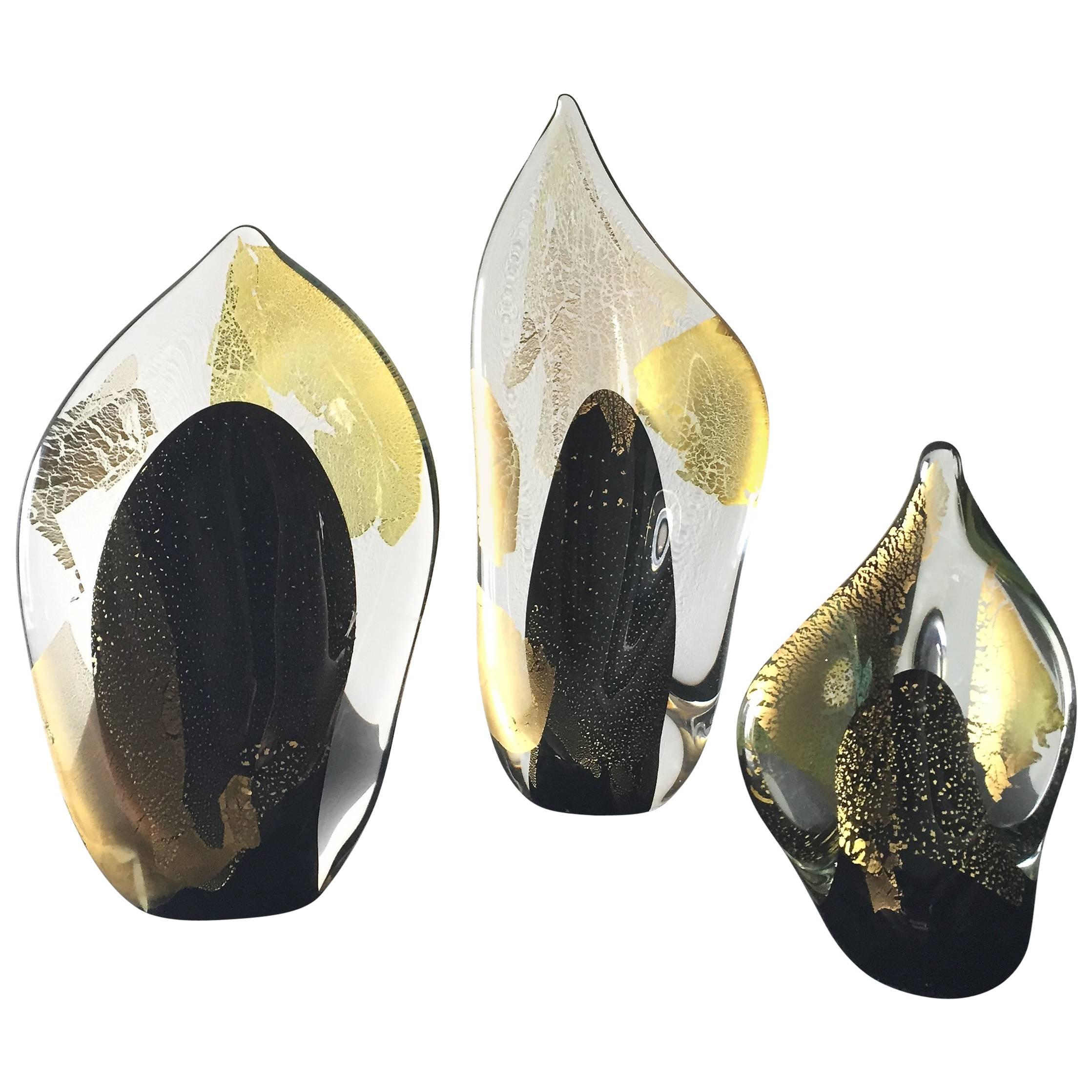 Randy Strong "Dichroic Flame" Art Glass Sculptures For Sale at 1stDibs ...