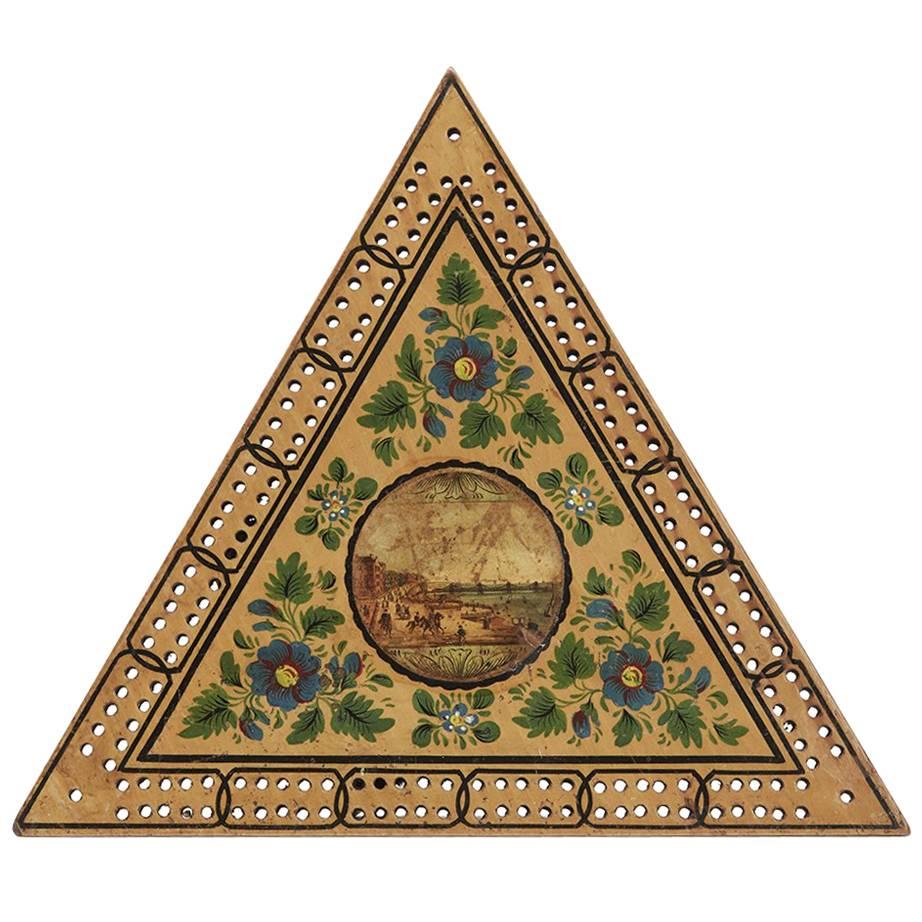 Georgian Triangular Painted Cribbage Board, circa 1800 at 1stDibs ...