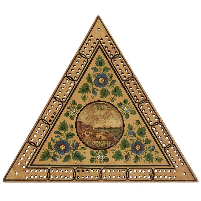 Georgian Triangular Painted Cribbage Board, circa 1800 at 1stDibs ...