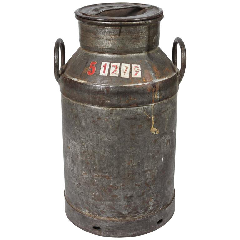 Antique Metal Milk Jug at 1stDibs