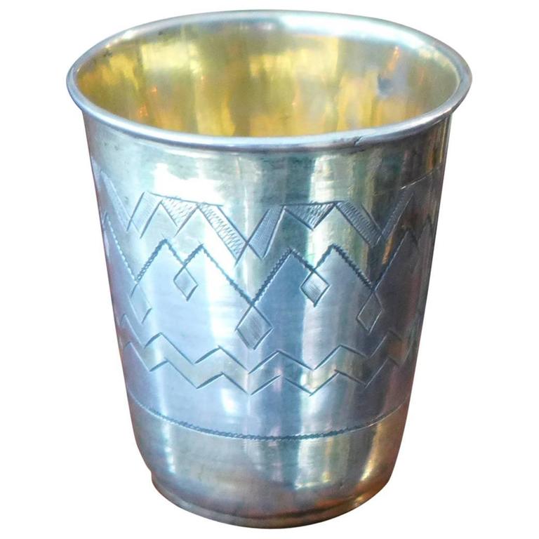 Antique Imperial Russian Sterling Silver Vodka Cup at 1stDibs