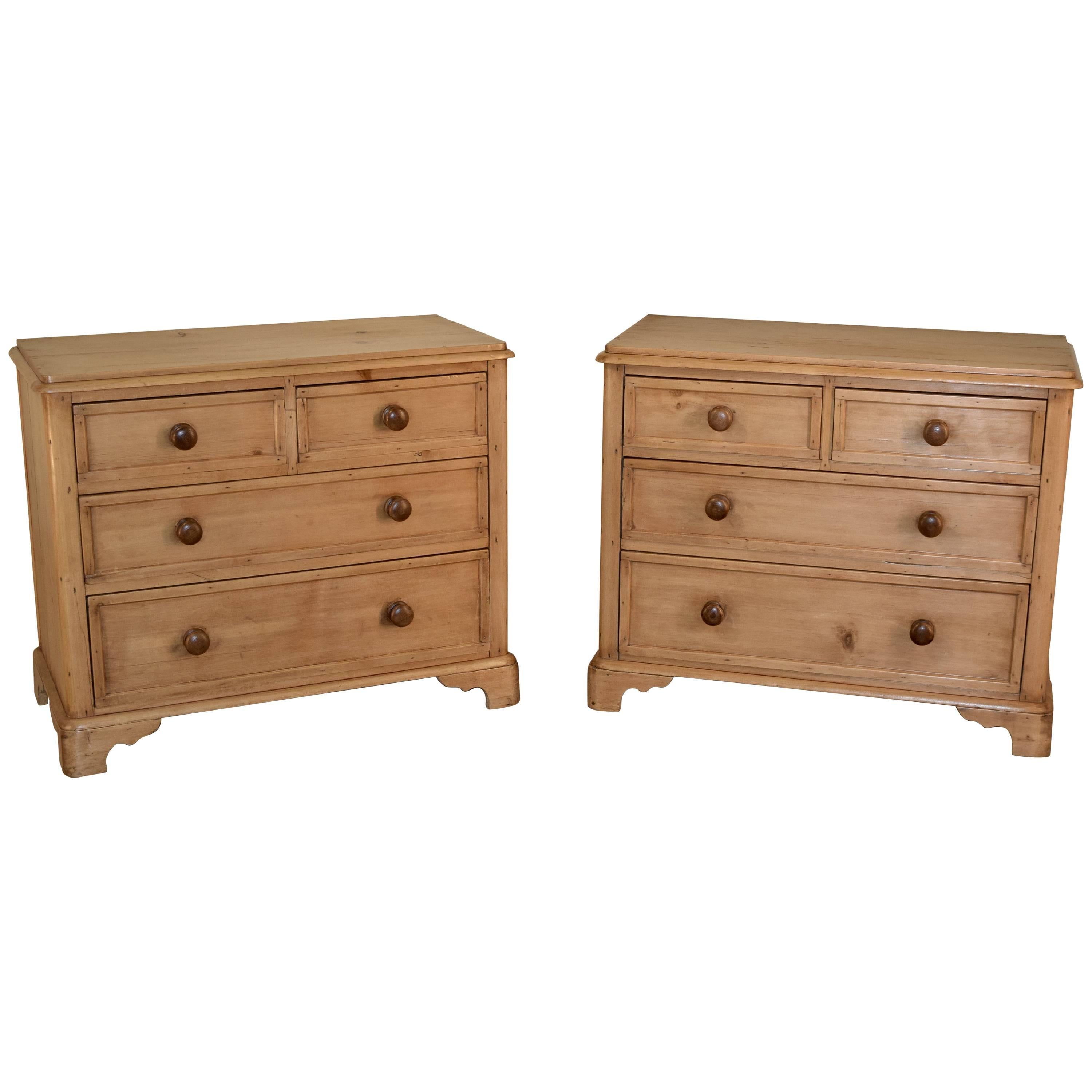 Pair of Victorian Pine Small Chests at 1stDibs