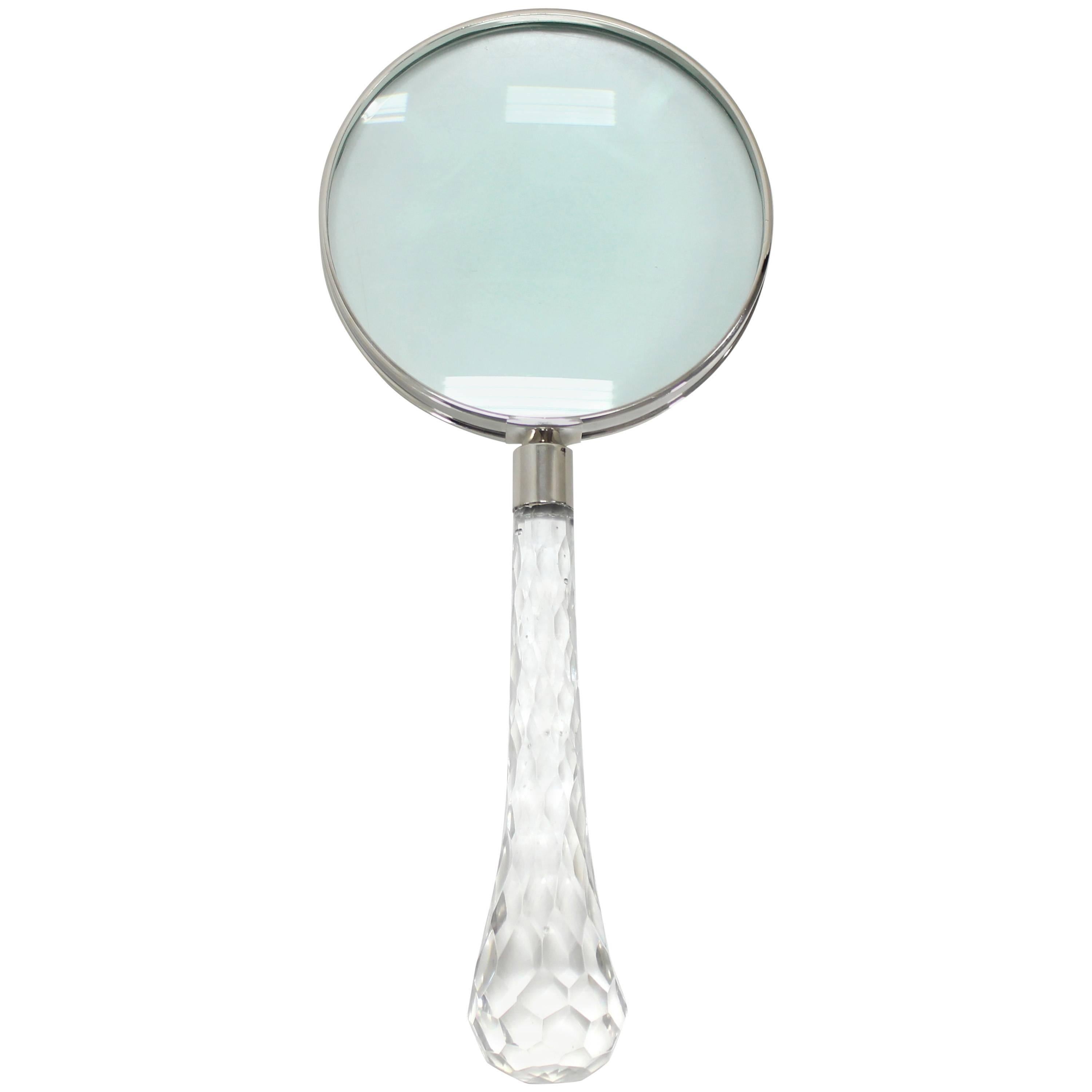 Very large Cut Crystal Handle Magnifying Glass Rare Fancy at 1stDibs ...