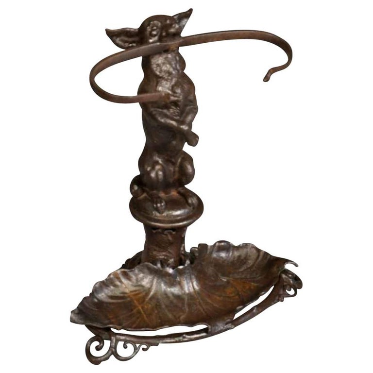 Terrific French 19th Century Fox Terrier Umbrella Stand at 1stDibs