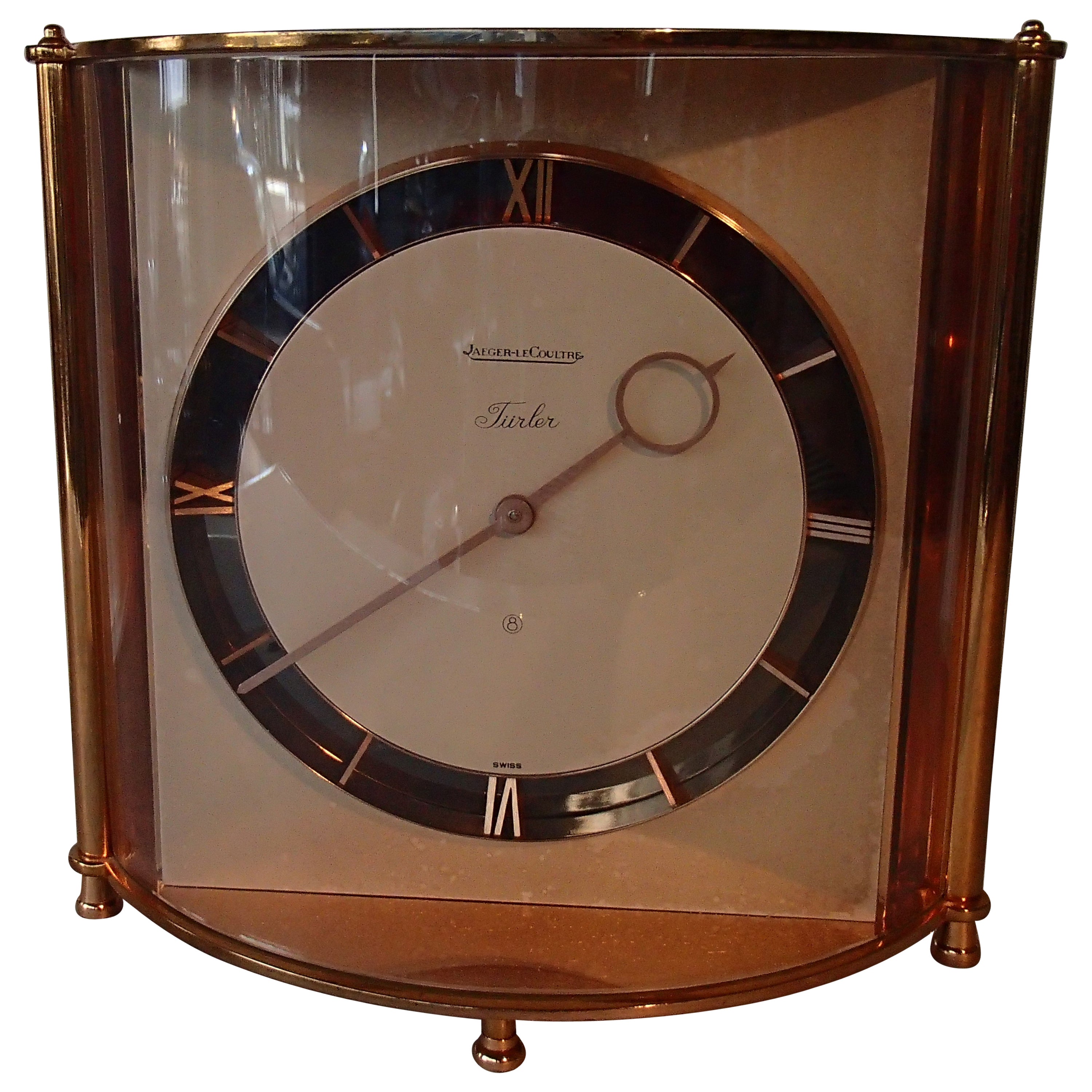 Jaeger LeCoultre Zodiac Skeleton Blue Face Table Clock at 1stDibs
