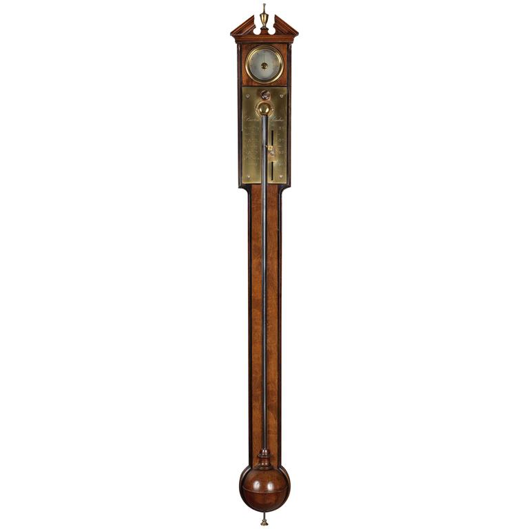19th Century Stick Barometer Signed Burton London For Sale at 1stDibs