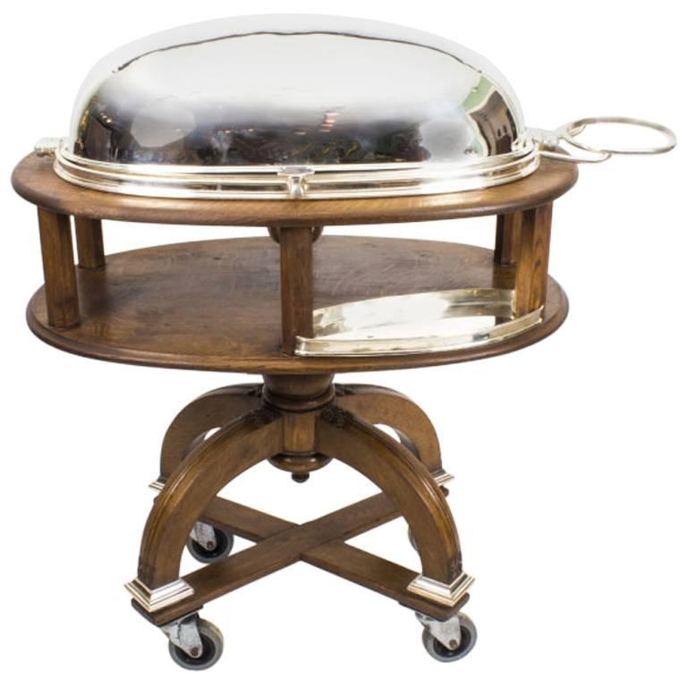 Antique Art Deco Elkington Silver Plated Beef Carving Trolley at 1stDibs