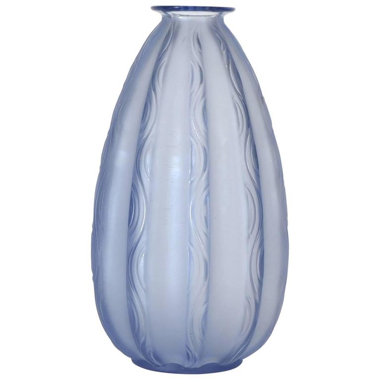 Ernest Sabino Art Deco Art Glass Vase at 1stDibs