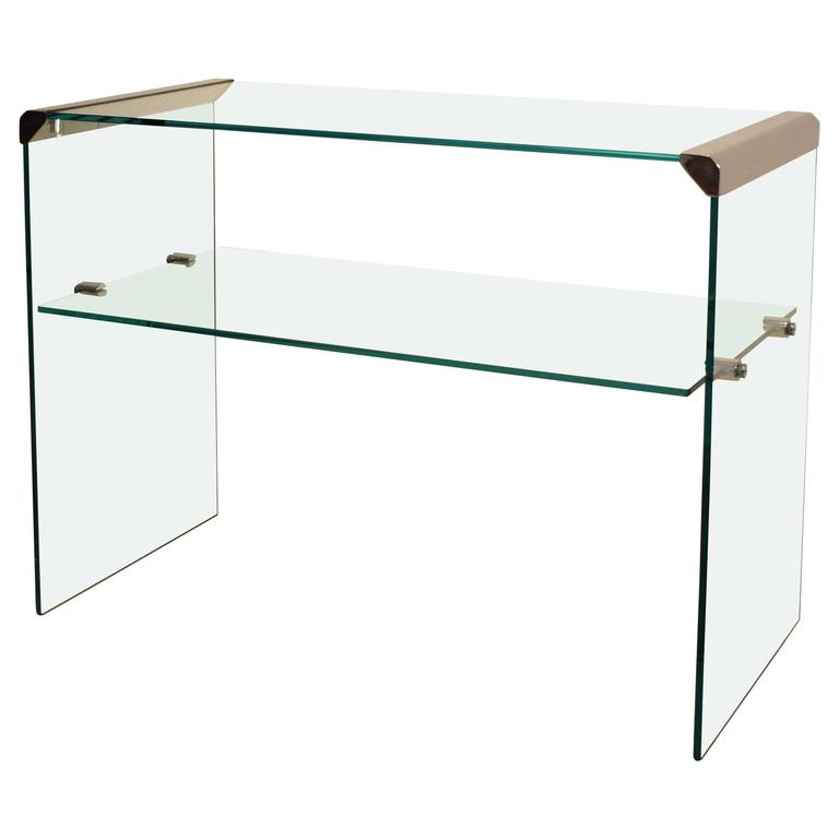 Glass Console Table from Pierangelo Gallotti for Gallotti and Radice ...