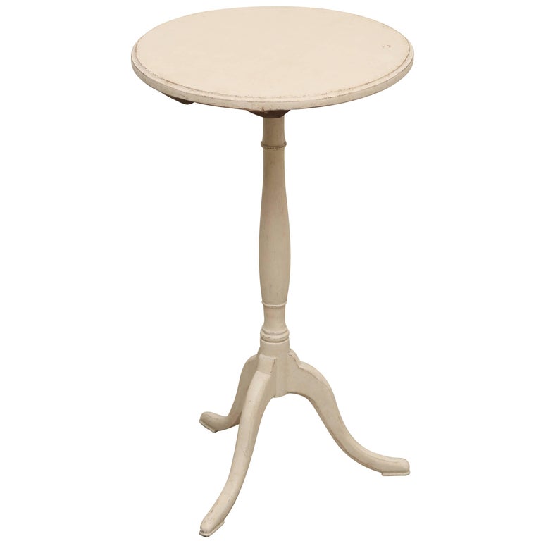 Antique Swedish Gustavian Painted Small Round Tilt-Top Table, Early ...