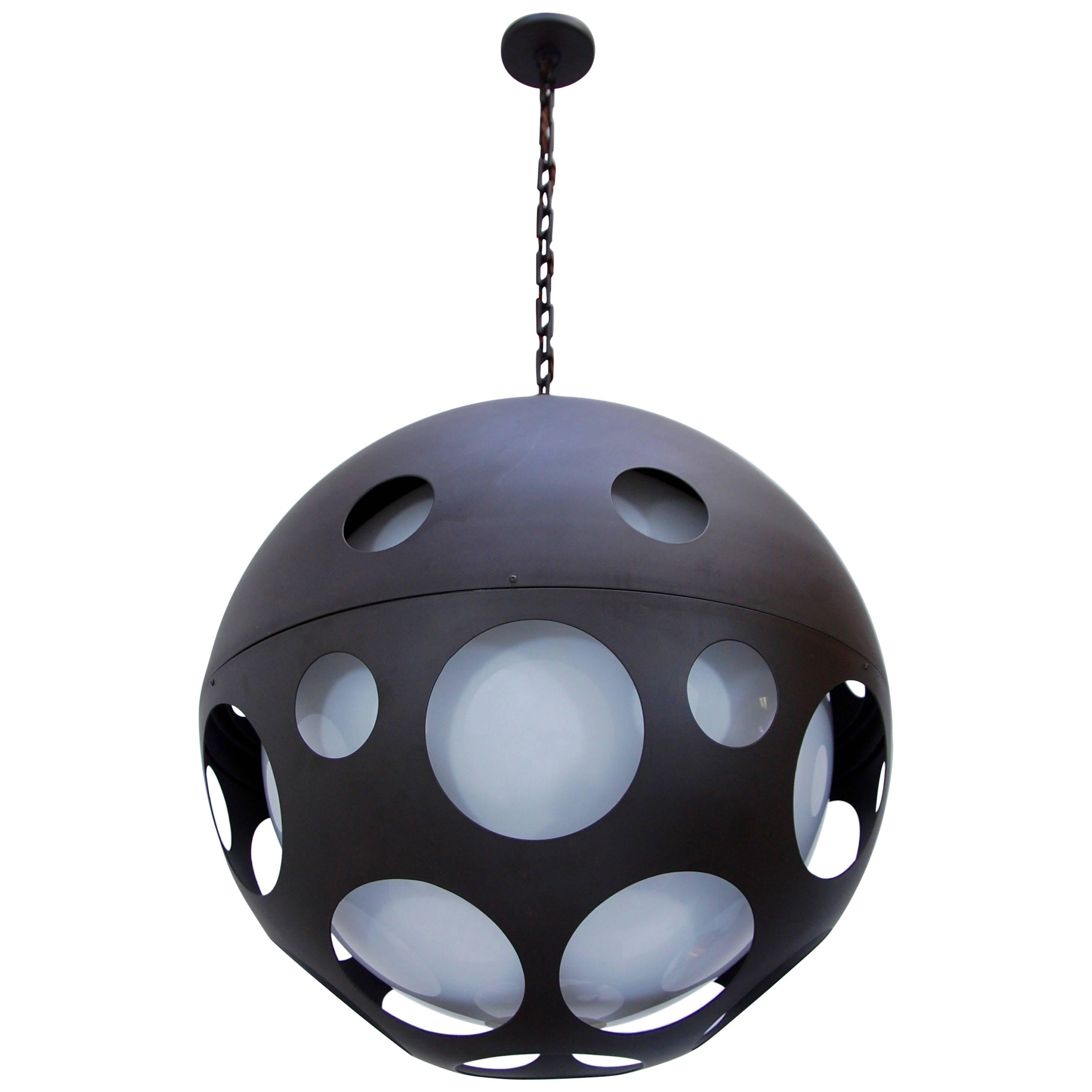 Large Perforated Globe Pendant at 1stDibs