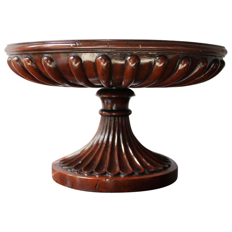 Good George III Revival Mahogany Turned Tazza, circa 1910 at 1stDibs