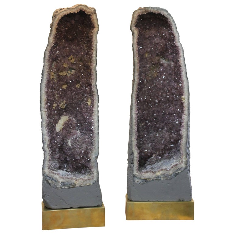 Monumental Pair of Amethyst Geode Lamps For Sale at 1stDibs | geode ...