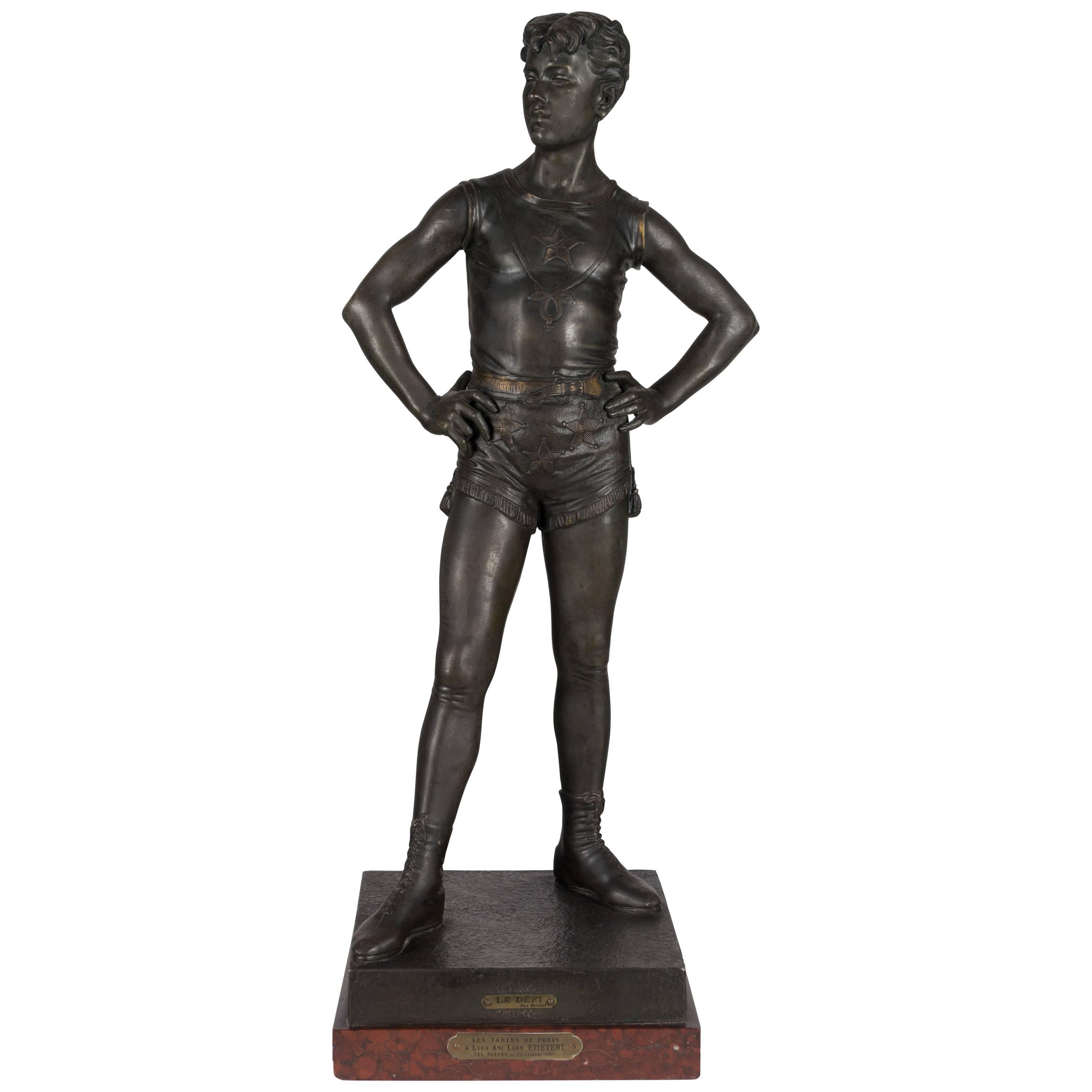 French Bronze Sculpture, Signed Bouret at 1stDibs