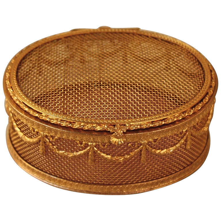 Empire Style Dore Bronze Jewelry Box at 1stdibs