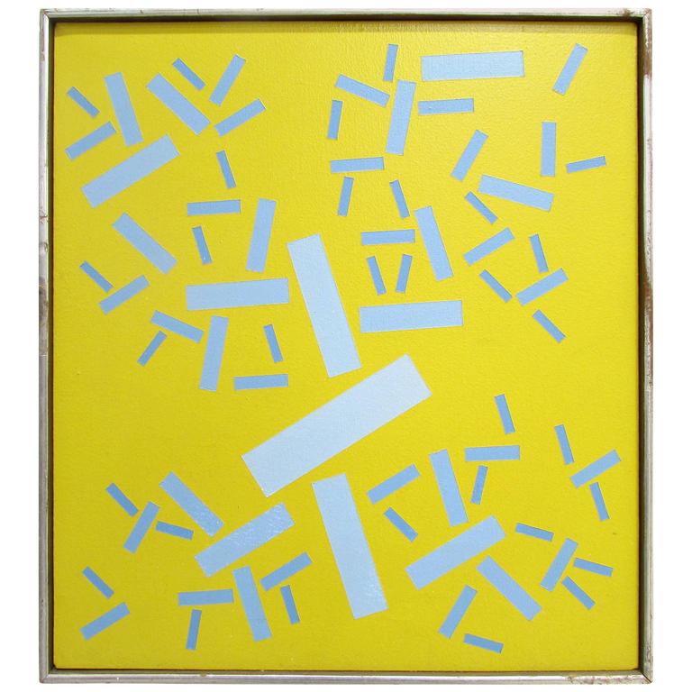 Op Art Painting "Plus Or Minus" by Peter Deutsch, 1968 For Sale at 1stDibs