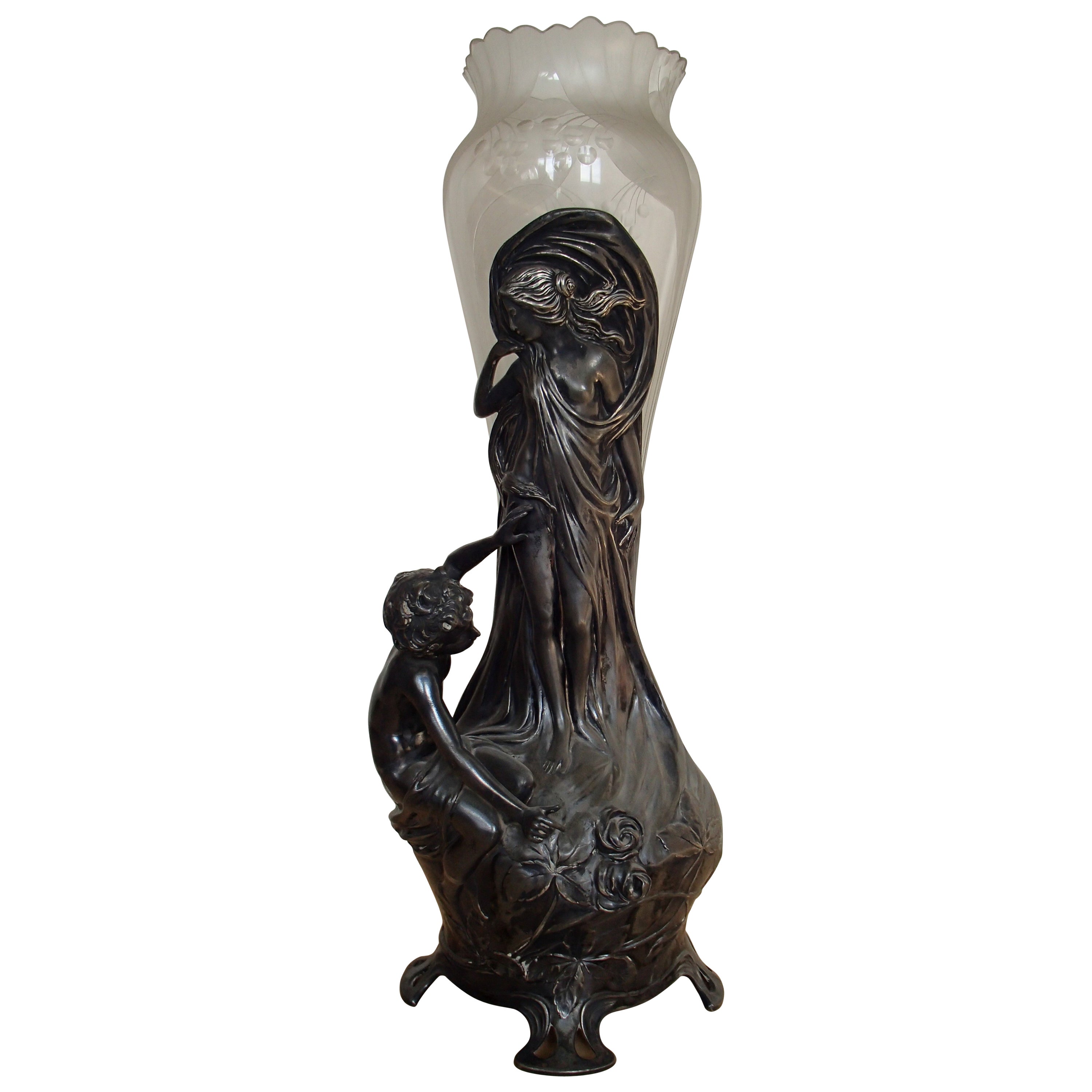 Art Nouveau Vase, WMF, 'Württembergische Metallwarenfabrik' For Sale at ...