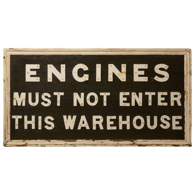 Large Wooden Railway Sign at 1stDibs