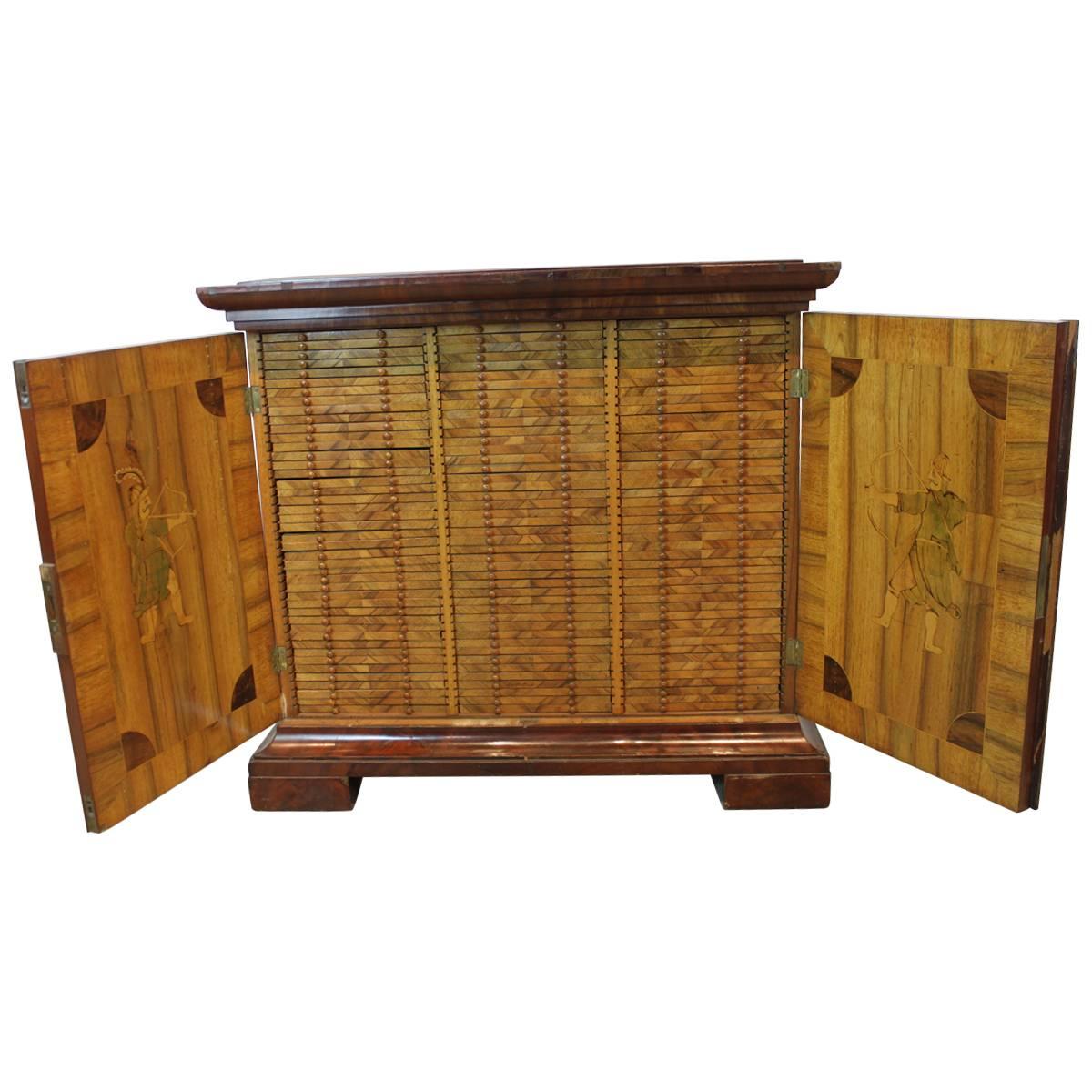 Rare Coin Collector's Cabinet 129 Lined Coin Drawers For Sale at ...