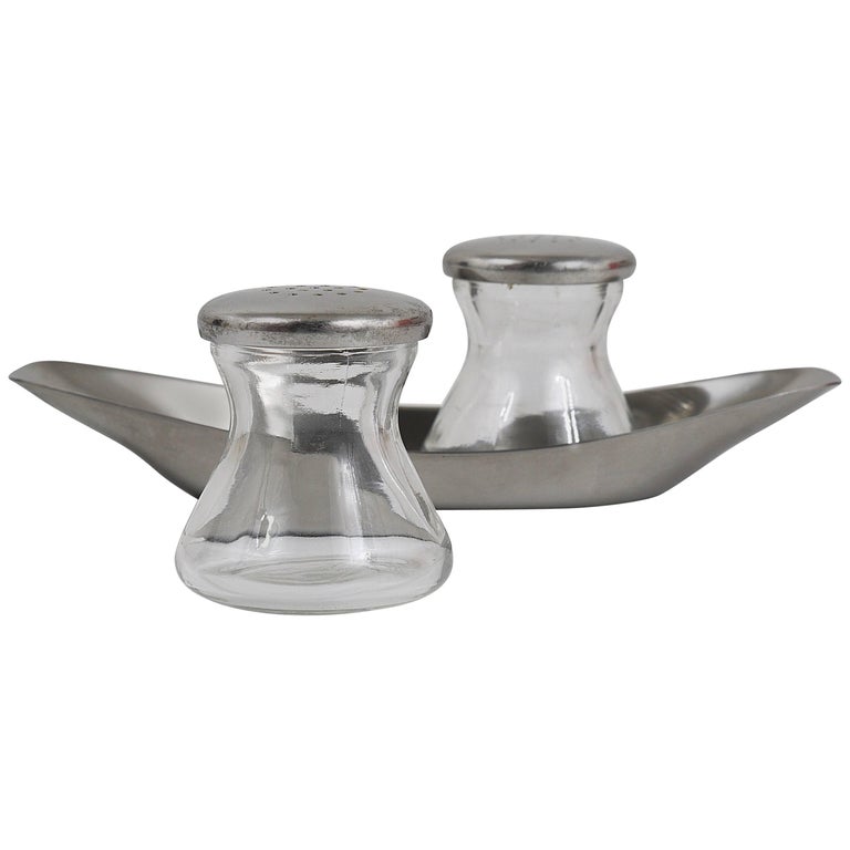 Wilhelm Wagenfeld Mid-Century Salt and Pepper Shakers by WMF, Germany ...