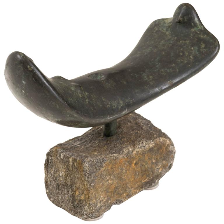 Patinated Bronze Abstract Sculpture at 1stDibs