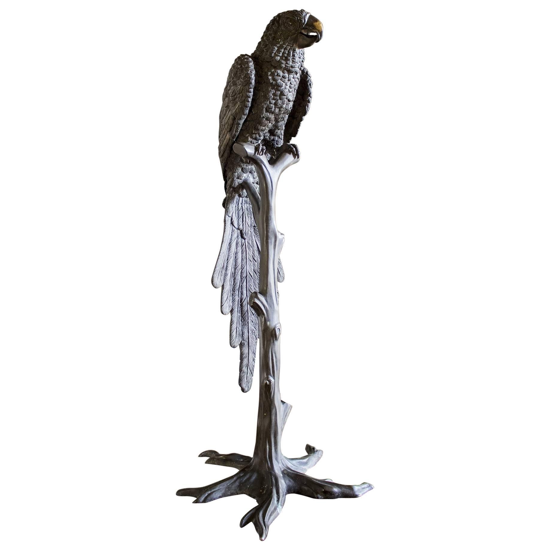 Monumental Vintage Bronze Parrot Figure For Sale at 1stDibs | bronze ...