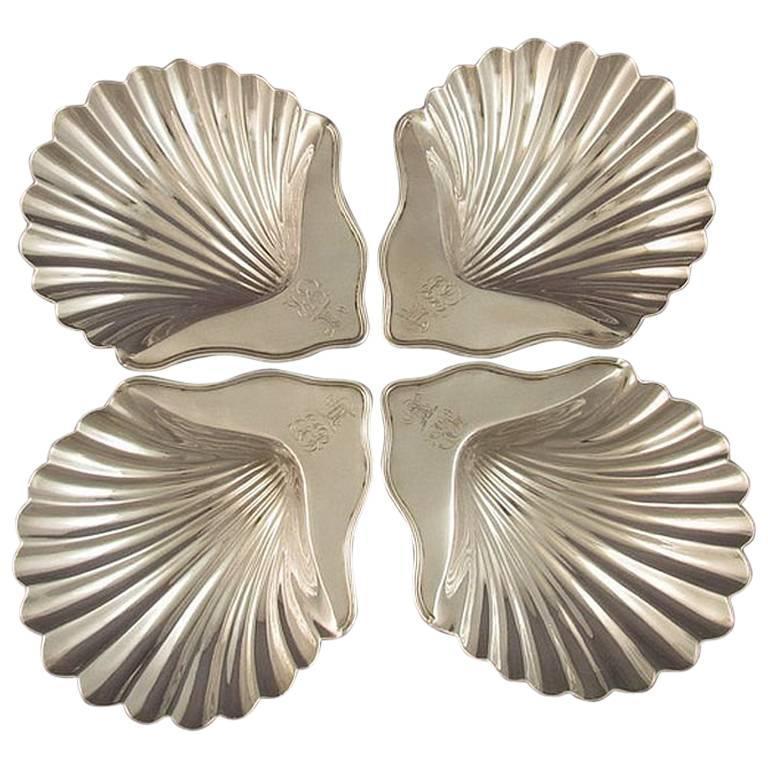 Set of Four George III Silver Butter Shells at 1stDibs