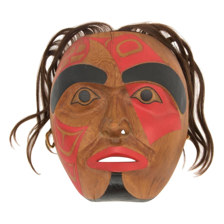 Northwest Coast Mask, Native American Killer Whale 'Orca', Wood with ...