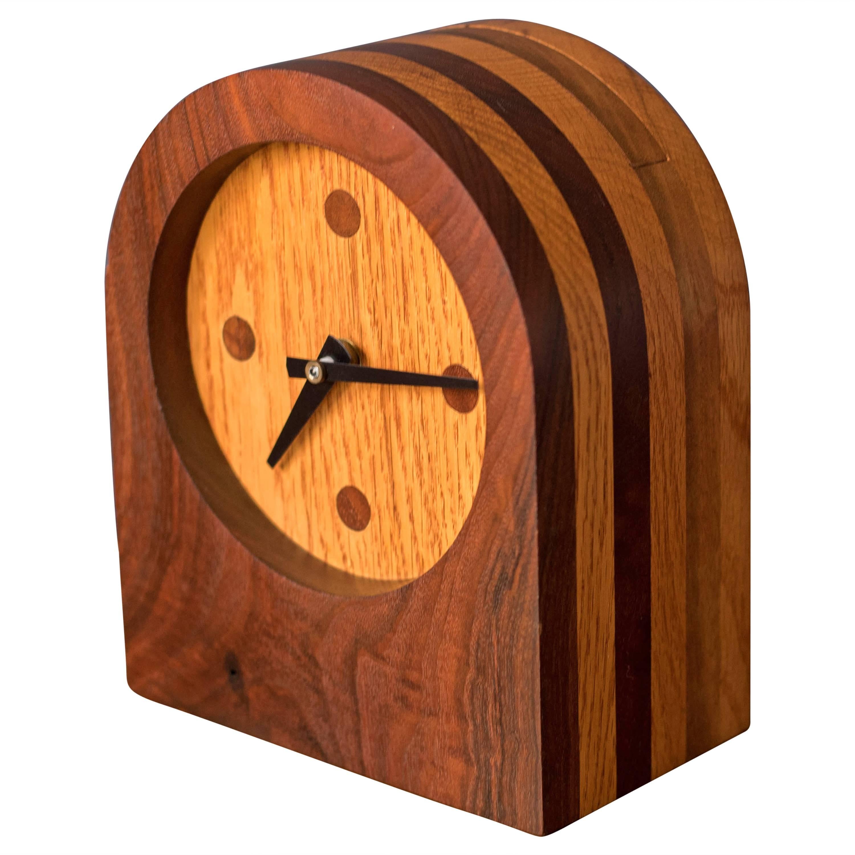 Vintage Walnut and Oak Studio Clock at 1stDibs | studio clocks