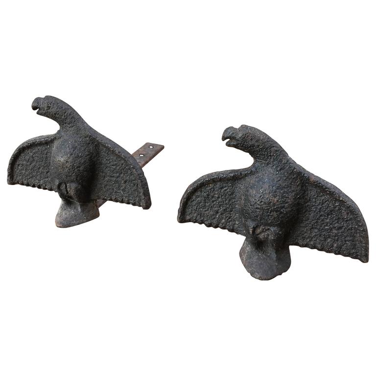 Pair of Cast Iron Snow Birds at 1stDibs