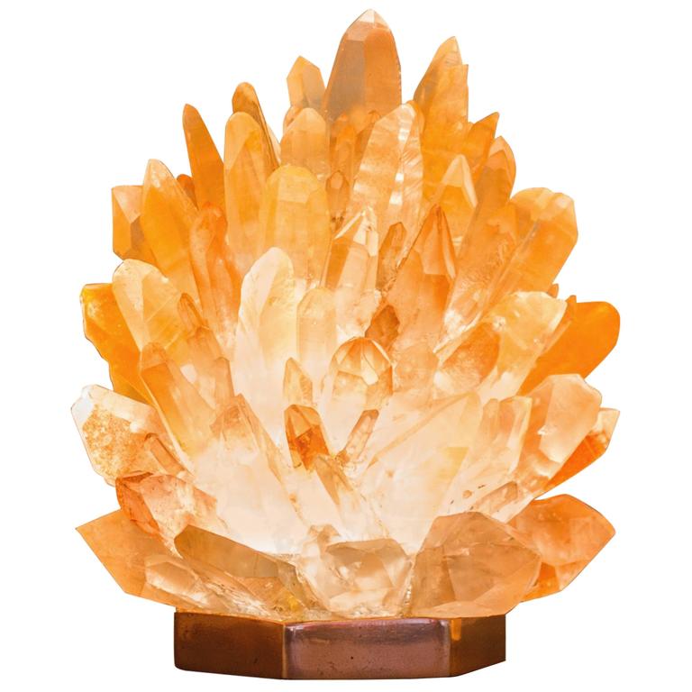 Unique Rose Quartz Lighting "Liberty Rosa Hexa" by Demian Quincke For ...