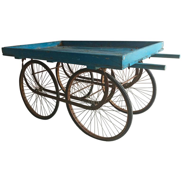 Antique Indian Market or Hand Cart Flower Stand Victorian, 20th Century ...
