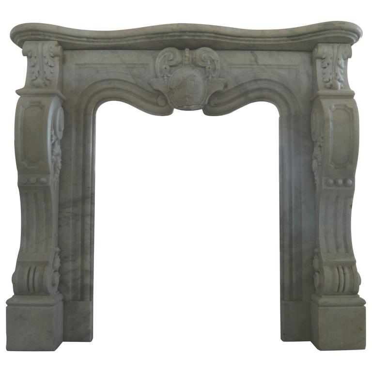 Exceptional 19th Century Napoleon III Mantle in White Marble For Sale ...