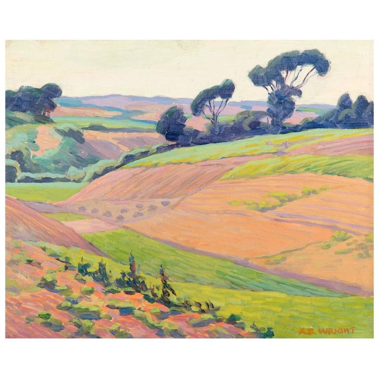 Celery Fields; Dordogne, France by Alma Brockerman "A.B." Wright at 1stDibs