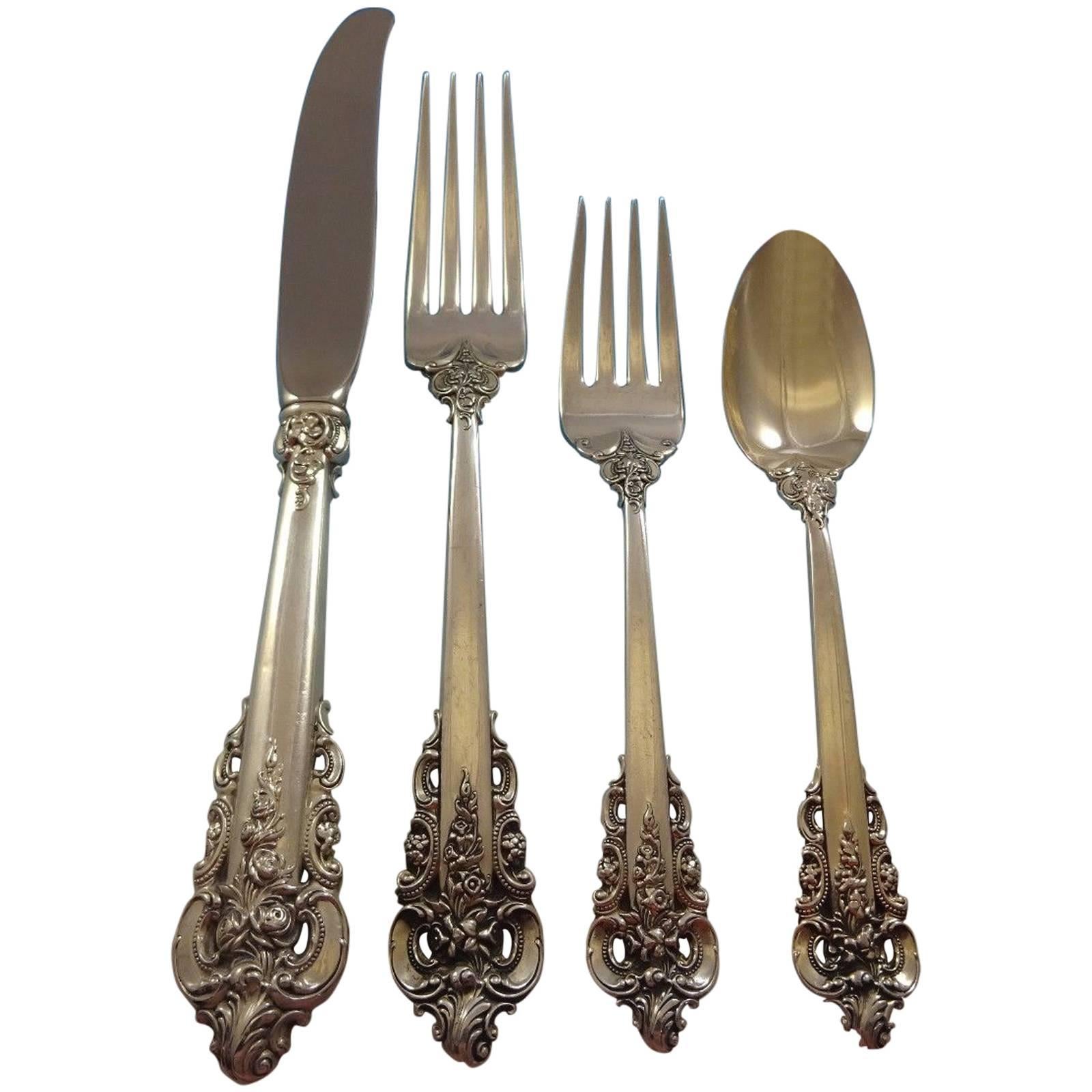 Grande Baroque by Wallace Sterling Silver Flatware Set Dinner Service ...