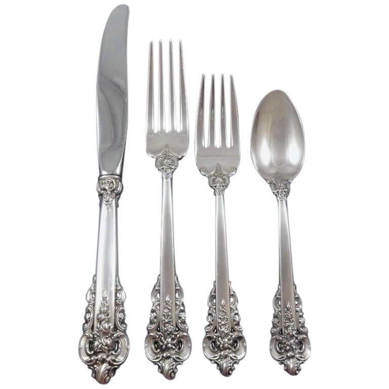 Grande Baroque by Wallace Sterling Silver Flatware Set For 8 Service 58 ...