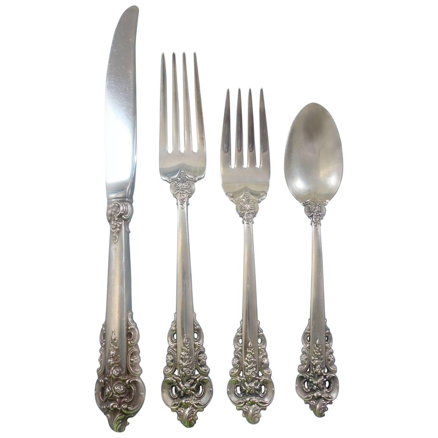 Wallace Grand Baroque Flatware 40 pieces at 1stDibs