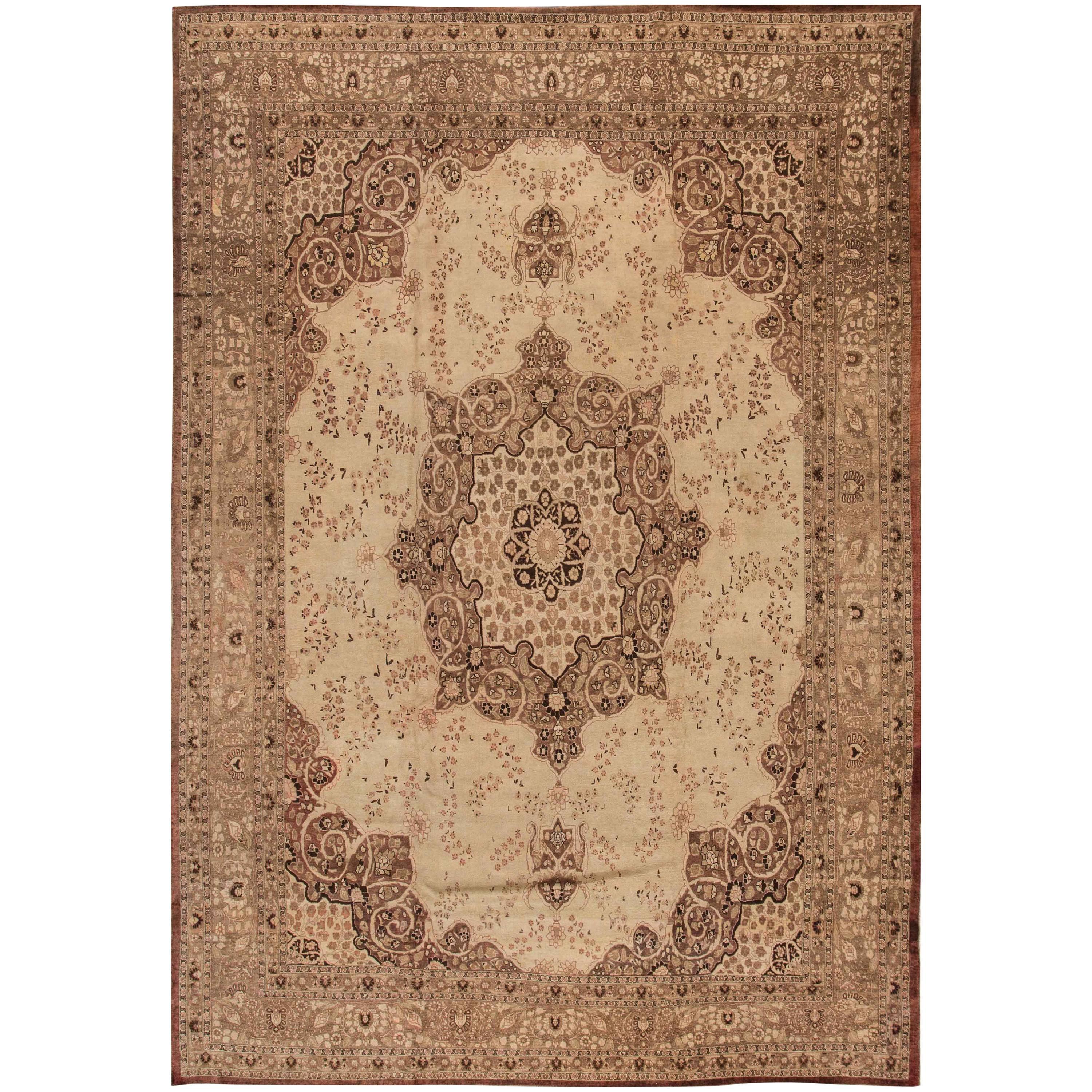 Antique Tabriz Rug For Sale at 1stDibs
