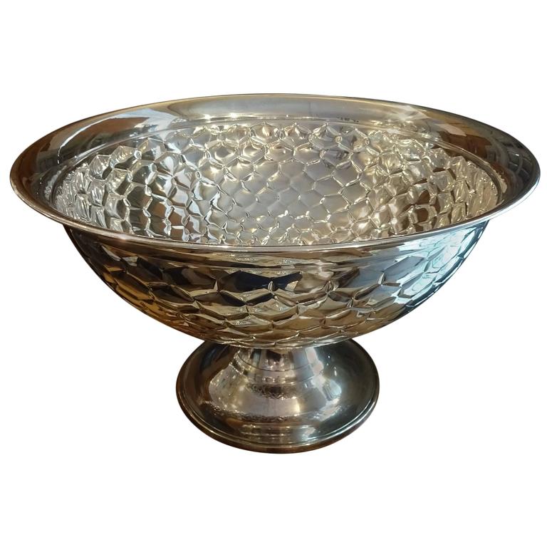 Early 20th Century French Silver Plated Champagne Cooler Bowl at 1stDibs