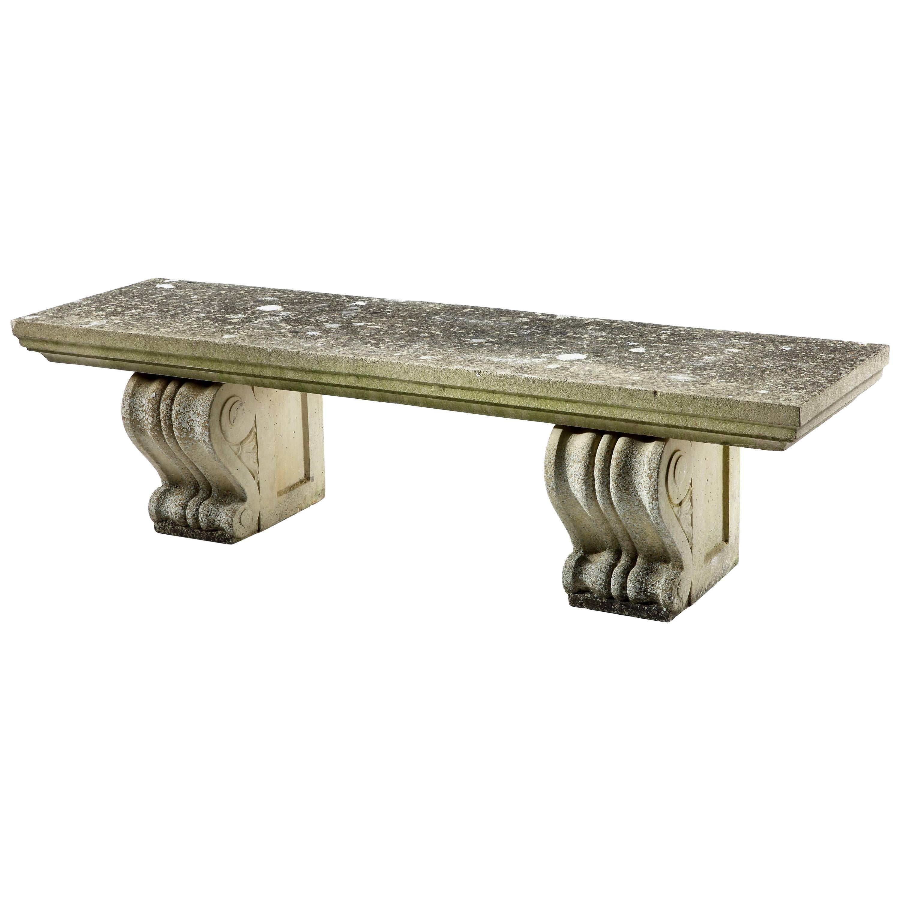 Late 19th Century Composite Stone Bench at 1stDibs