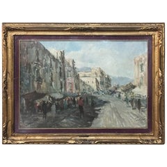 Charles Monginot Antique Impressionist Oil Triptych For Sale at 1stDibs