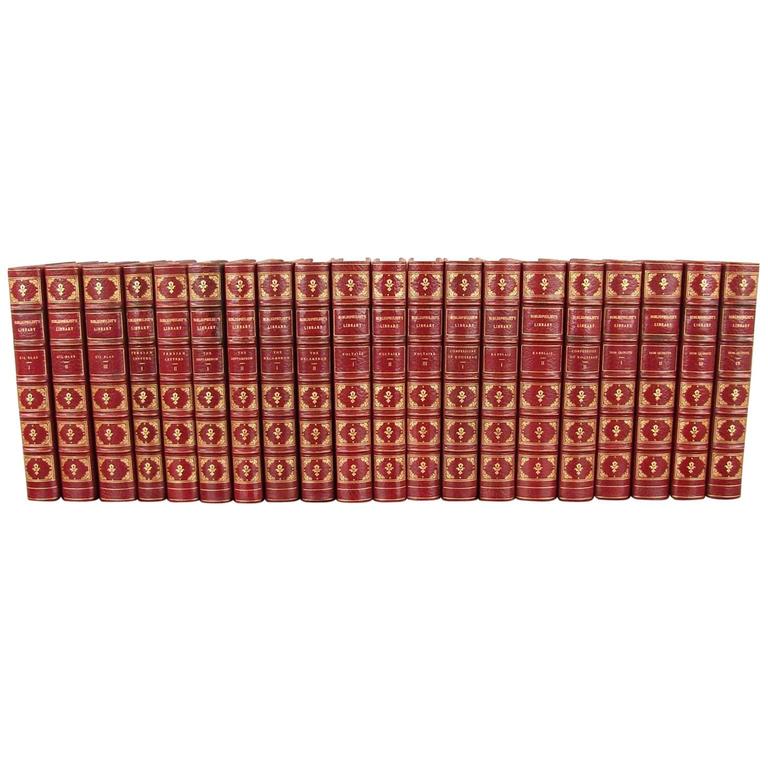 Bibliophilist's Library Second Series Bound in Red Gilt-Tooled Leather ...