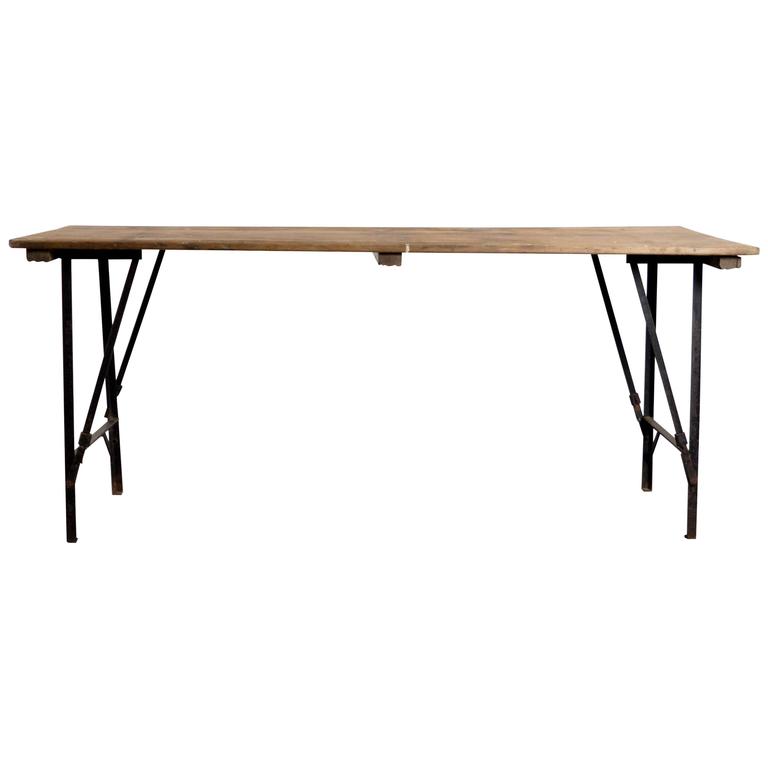 Industrial Folding Table at 1stDibs