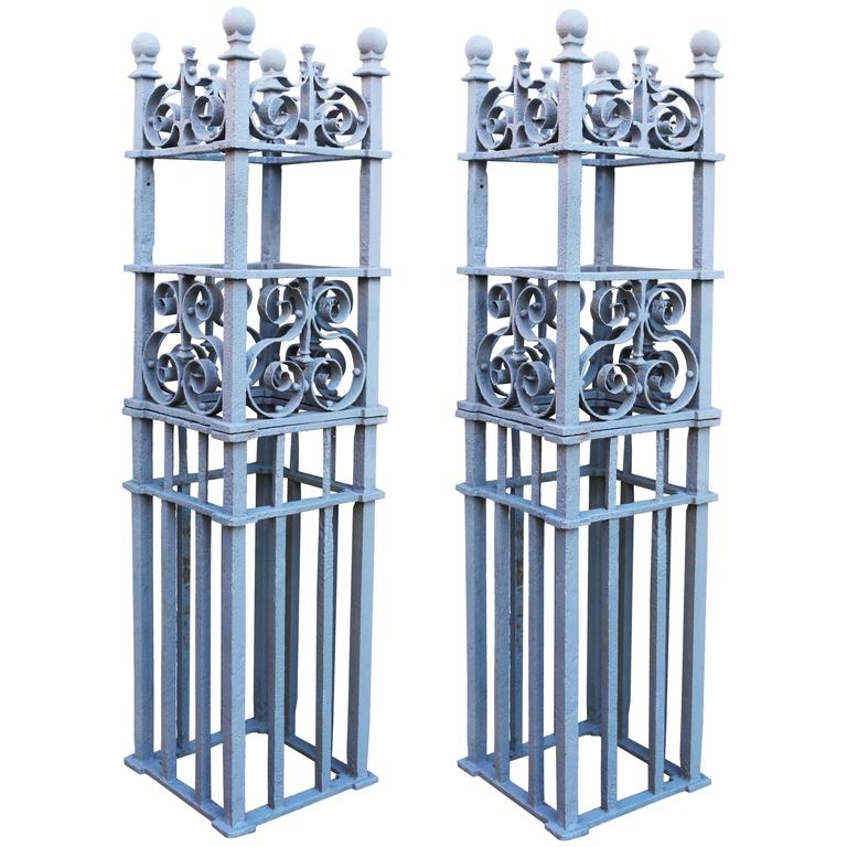 Pair of Wrought Iron Gate Piers or Posts, circa 1854 at 1stDibs ...
