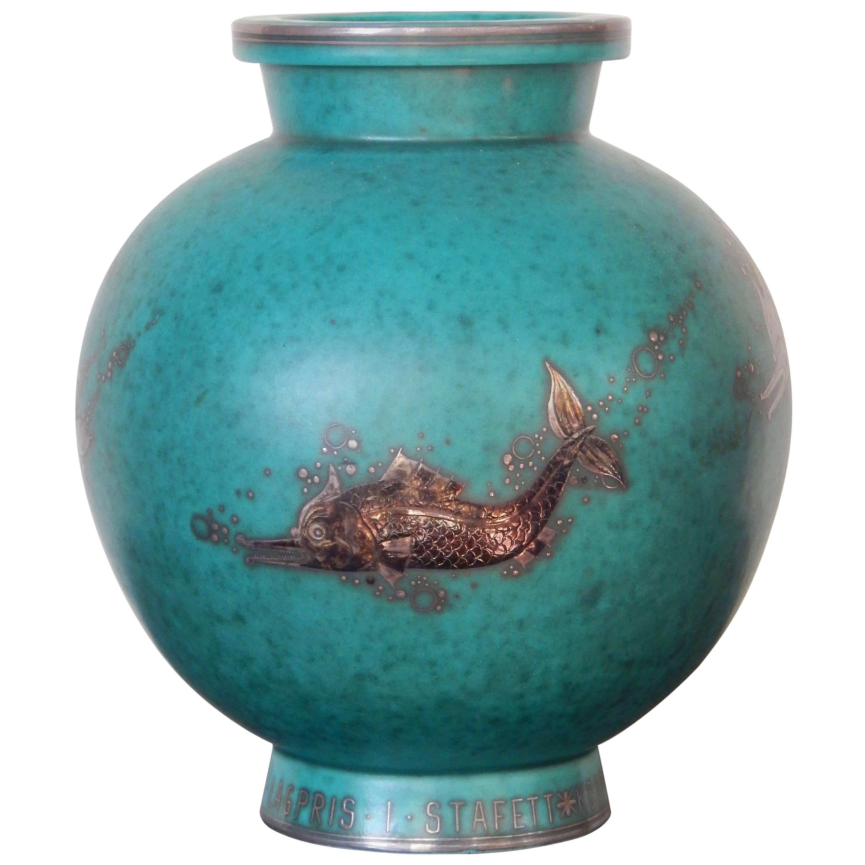 William Kåge Gustavsberg Argenta Vase #71 For Sale at 1stDibs