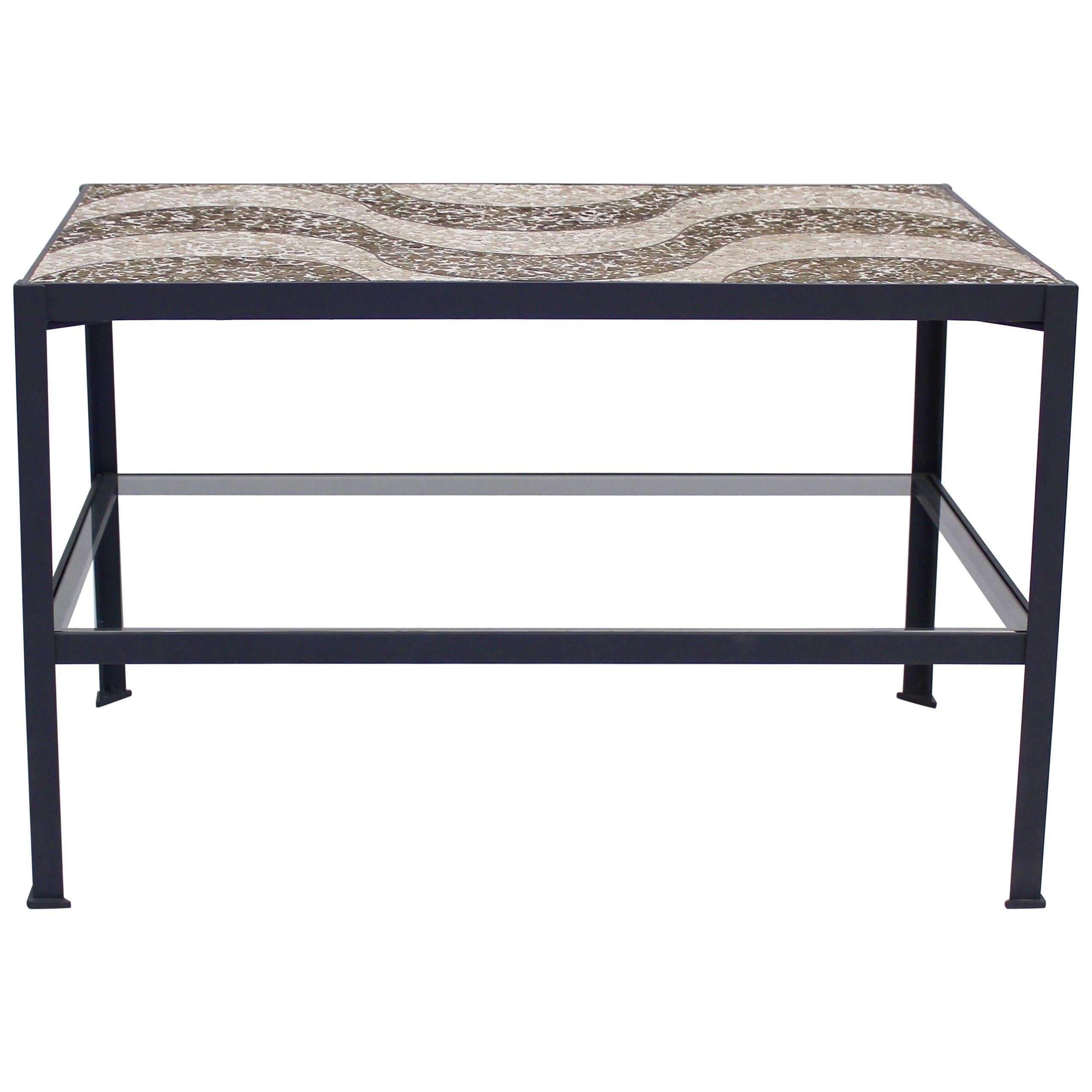 Vintage Terrazzo Top Table with Refinished Base at 1stDibs