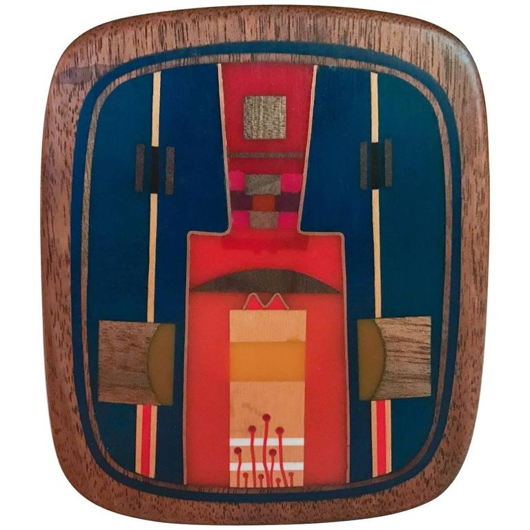 Robert McKeown Abstract Wood and Resin Box, 1976 For Sale at 1stDibs